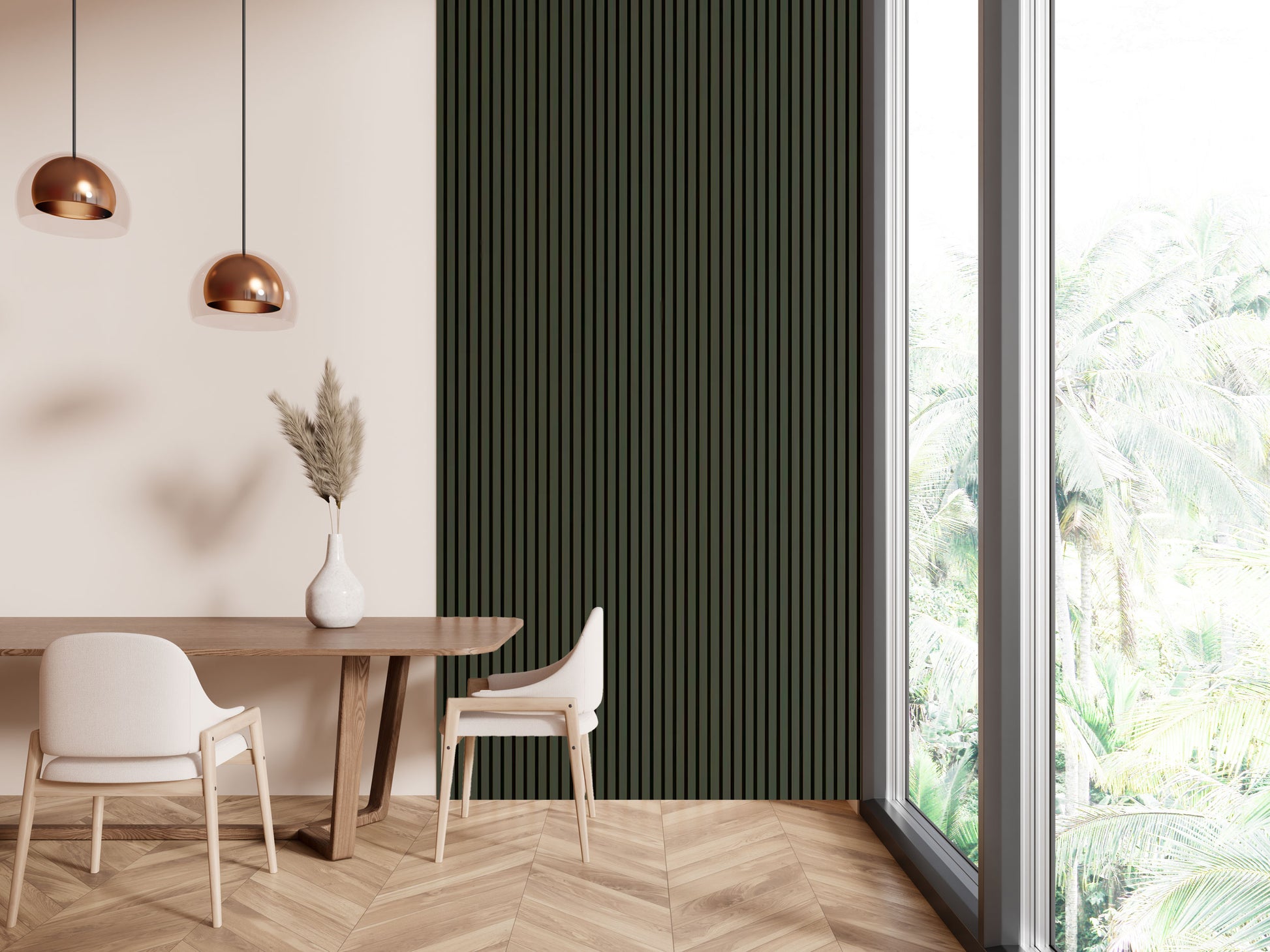 Acoustic Veneer Wall Panel in Siner Oak with Black Backing 2400MM x 60 ...